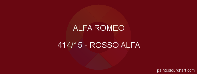 414/15 Rosso Alfa for Alfa Romeo bodywork | PaintColourChart.com