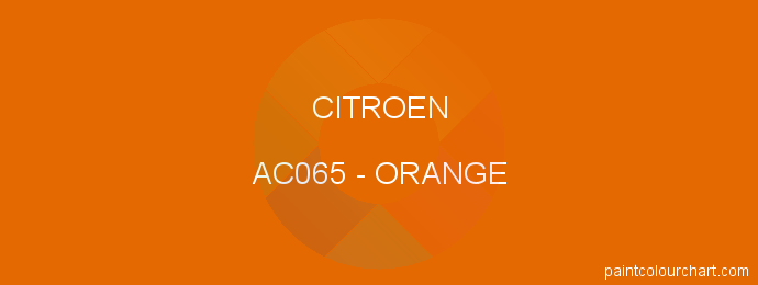 AC065 Orange for Citroen bodywork | PaintColourChart.com
