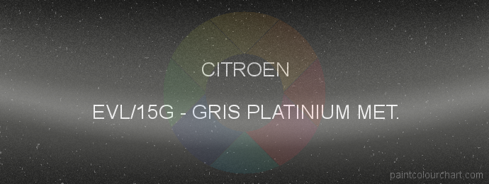 EVL/15G Gris Platinium Met. for Citroen bodywork | PaintColourChart.com