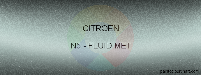 N5 Fluid Met. for Citroen bodywork | PaintColourChart.com
