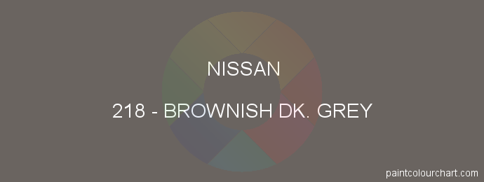 218 Brownish Dk. Grey for Nissan bodywork | PaintColourChart.com