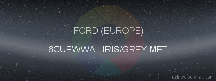 6CUEWWA Iris/grey Met. for Ford (europe) bodywork | PaintColourChart.com