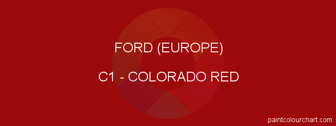 C1 Colorado Red for Ford (europe) bodywork | PaintColourChart.com