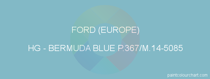 HG Bermuda Blue P.367/m.14-5085 for Ford (europe) bodywork ...