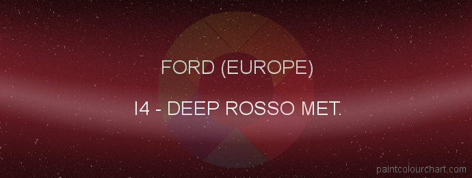 I4 Deep Rosso Met. for Ford (europe) bodywork | PaintColourChart.com