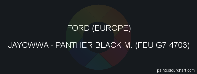 JAYCWWA Panther Black M. (feu G7 4703) for Ford (europe) bodywork ...
