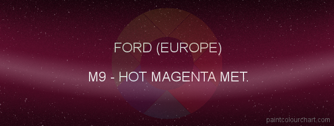 M9 Hot Magenta Met. for Ford (europe) bodywork | PaintColourChart.com