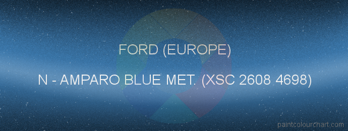 N Amparo Blue Met. (xsc 2608 4698) for Ford (europe) bodywork ...