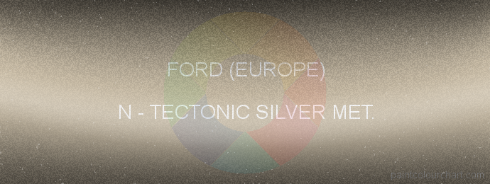 N Tectonic Silver Met. for Ford (europe) bodywork | PaintColourChart.com