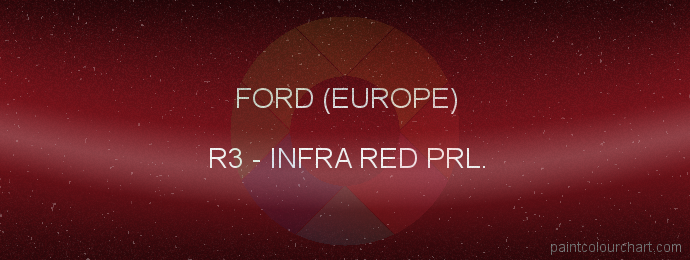R3 Infra Red Prl. for Ford (europe) bodywork | PaintColourChart.com