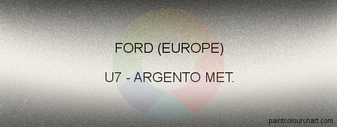 U7 Argento Met. for Ford (europe) bodywork | PaintColourChart.com