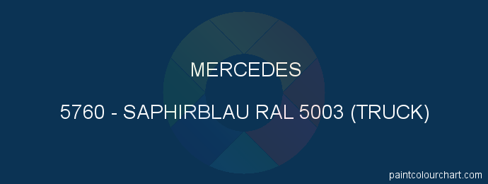 5760 Saphirblau Ral 5003 (truck) for Mercedes bodywork ...
