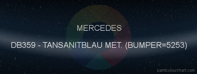 DB359 Tansanitblau Met. (bumper=5253) for Mercedes bumper ...