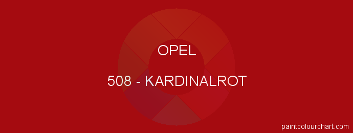 508 Kardinalrot for Opel bodywork | PaintColourChart.com