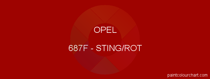 687F Sting/rot for Opel bodywork | PaintColourChart.com