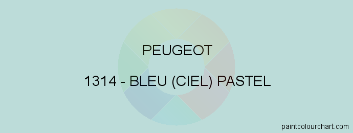 1314 Bleu (ciel) Pastel for Peugeot bodywork | PaintColourChart.com