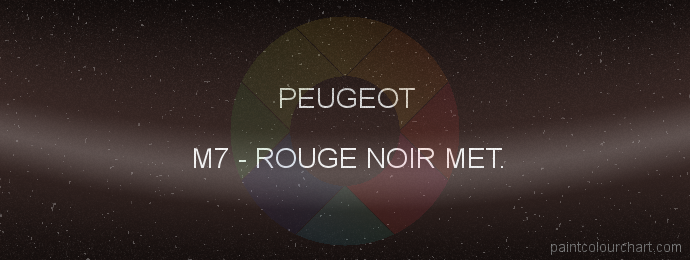 M7 Rouge Noir Met. for Peugeot bodywork | PaintColourChart.com