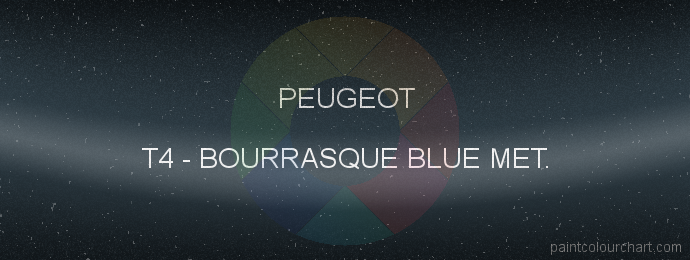 T4 Bourrasque Blue Met. for Peugeot bodywork | PaintColourChart.com