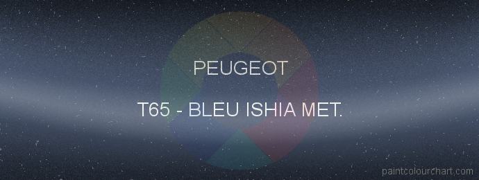 T65 Bleu Ishia Met. for Peugeot bodywork | PaintColourChart.com