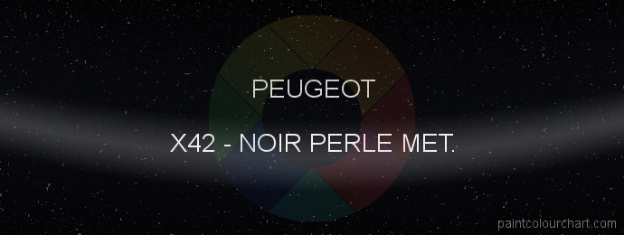 X42 Noir Perle Met. for Peugeot bodywork | PaintColourChart.com