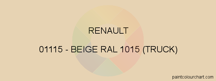 01115 Beige Ral 1015 (truck) for Renault bodywork | PaintColourChart.com