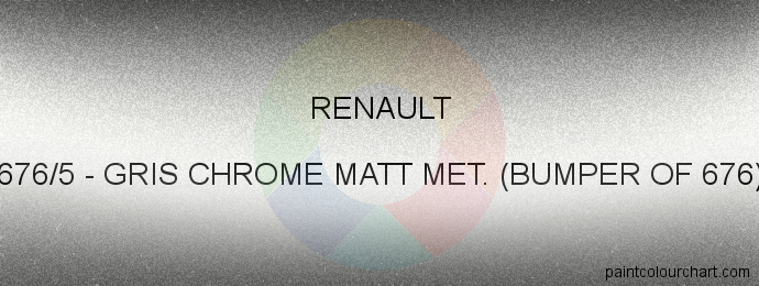 676/5 Gris Chrome Matt Met. (bumper Of 676) for Renault bodywork ...