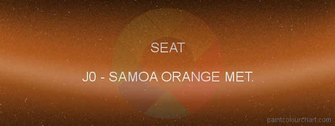 J0 Samoa Orange Met. for Seat bodywork | PaintColourChart.com