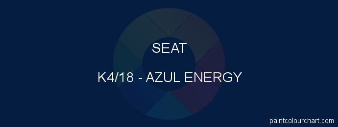 K4/18 Azul Energy for Seat bodywork | PaintColourChart.com