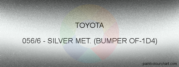 056/6 Silver Met. (bumper Of-1d4) for Toyota bodywork ...