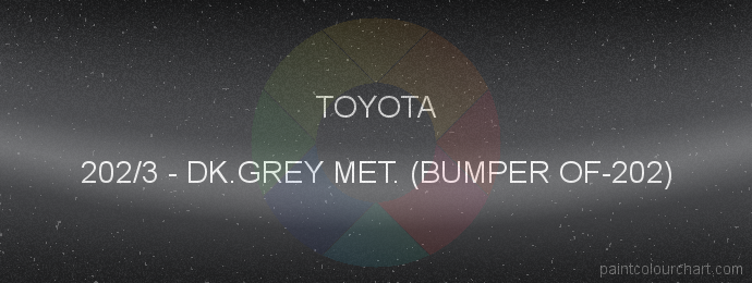 202/3 Dk.grey Met. (bumper Of-202) for Toyota bumper | PaintColourChart.com