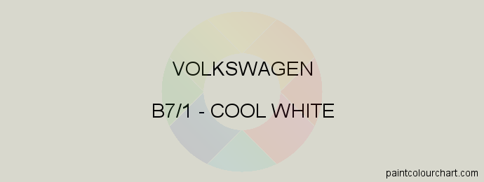 B7/1 Cool White for Volkswagen bodywork | PaintColourChart.com