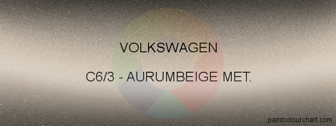 C6/3 Aurumbeige Met. for Volkswagen bodywork | PaintColourChart.com