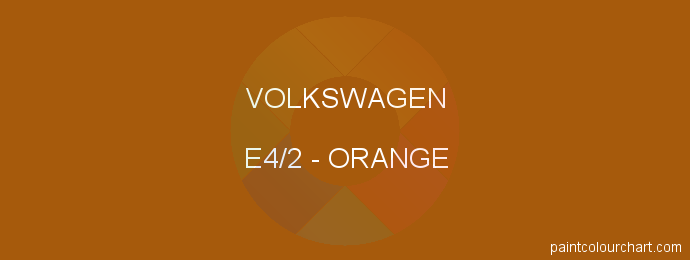 E4/2 Orange for Volkswagen bodywork | PaintColourChart.com