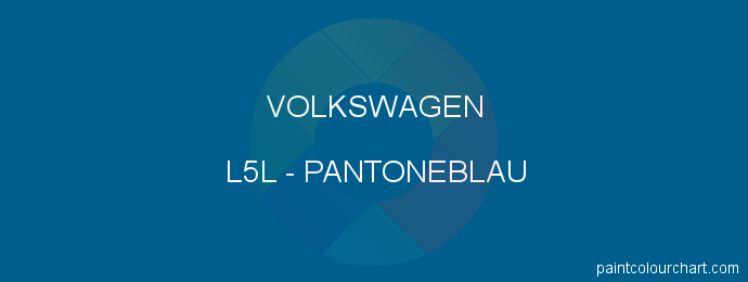 L5L Pantoneblau for Volkswagen bodywork | PaintColourChart.com