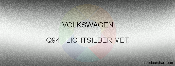 Q94 Lichtsilber Met. for Volkswagen bodywork | PaintColourChart.com