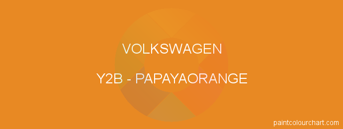 Y2B Papayaorange for Volkswagen bodywork | PaintColourChart.com