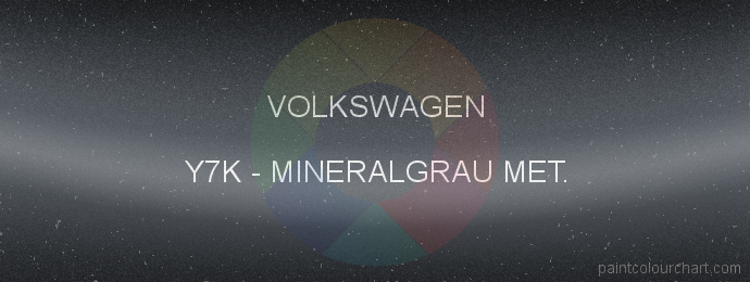 Y7K Mineralgrau Met. for Volkswagen bodywork | PaintColourChart.com