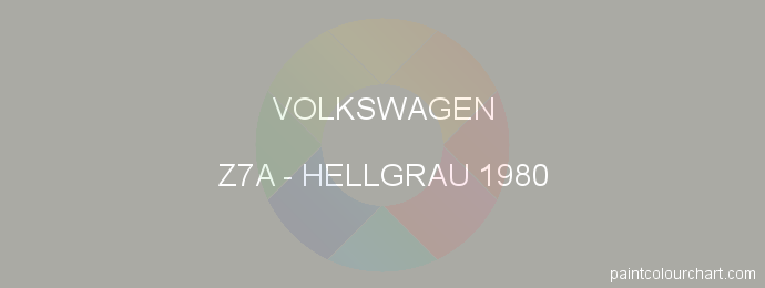 Z7A Hellgrau 1980 for Volkswagen bodywork | PaintColourChart.com