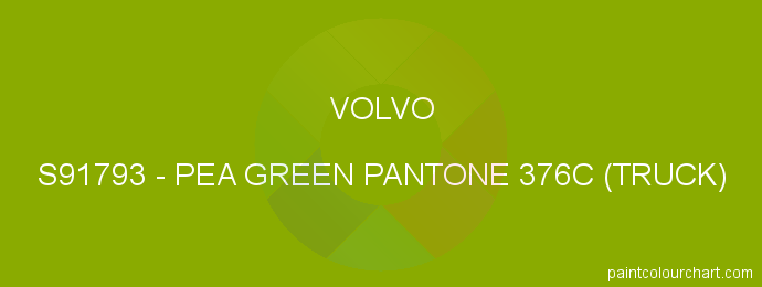 S91793 Pea Green Pantone 376c (truck) for Volvo bodywork ...