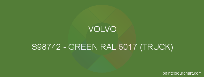 S98742 Green Ral 6017 (truck) for Volvo bodywork | PaintColourChart.com