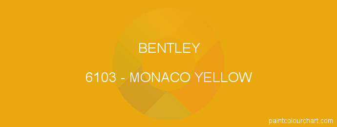 6103 Monaco Yellow for Bentley bodywork | PaintColourChart.com