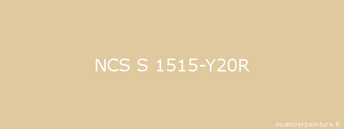 S 1515-Y20R : NCS color S 1515-Y20R | PaintColourChart.com