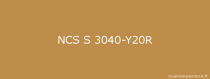 S 3040-Y20R : NCS color S 3040-Y20R | PaintColourChart.com