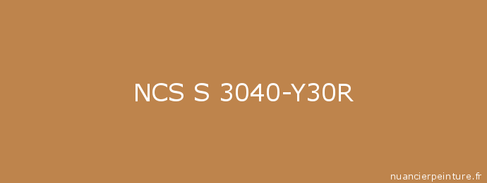 S 3040-Y30R : NCS color S 3040-Y30R | PaintColourChart.com